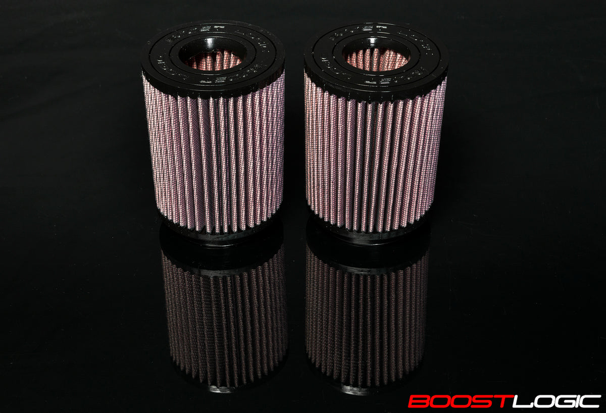 Boost Logic High Flow Air Filters with Dual Cone Inlet (Pair of 2 Filt ...